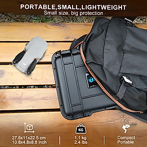Lekufee Portable Travel Waterproof Hard Case Compatible with DJI Mini 2 SE/DJI Mini 2 Drone/DJI Mini 4K and DJI Mavic Mini 2 Drone Accessories(CASE ONLY)