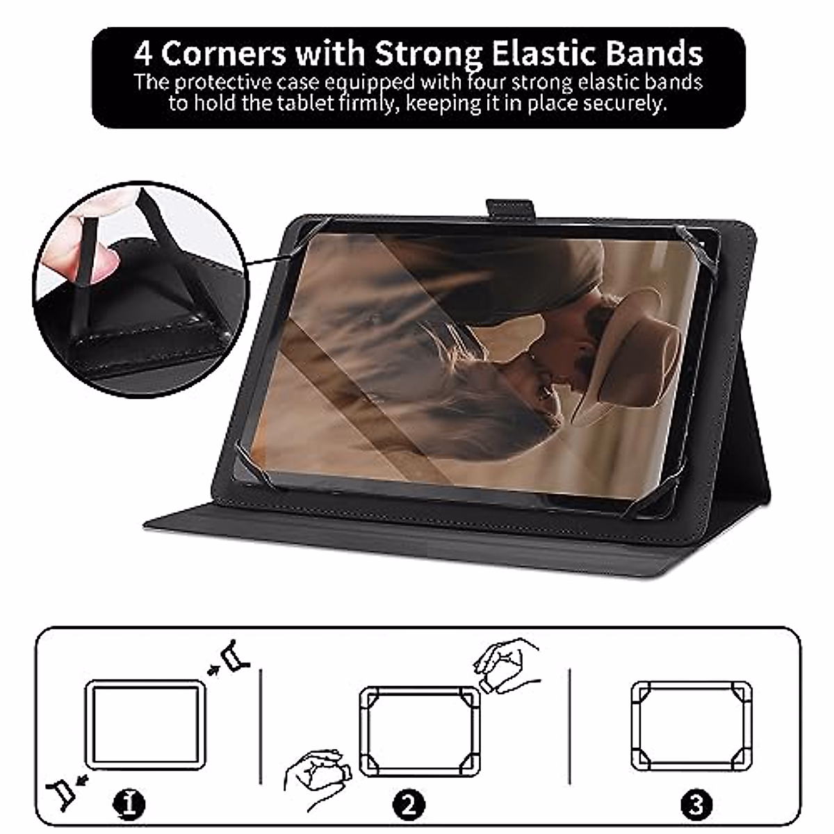 for TCL Tab Pro 5G Case/TCL TABMAX 10.4 Case Dluggs 360 Degree Rotating Smart Protective Stand Cover for 10.36" TCL Tab Pro 5G TCL-9198S/TCL TABMAX 10.4 9296Q,Astral Wolf