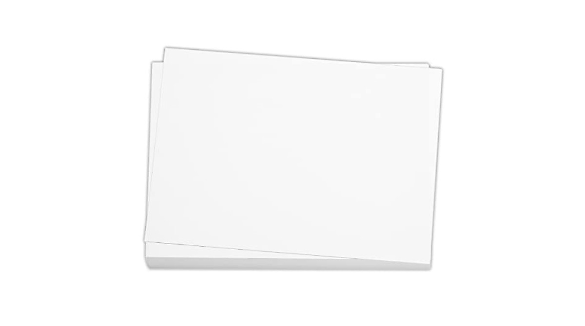 White Cardstock Sheets 5x7 - Heavyweight, Printable, 100 Pack