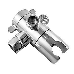QWORK 3 Way Shower Diverter Valve 1/2” with Hand Shower Cradle for Bathroom Hand Shower Hardware Accessory