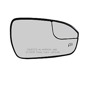 KYYET Right Passenger Side Power Heated Convex Mirror Glass Compatible with 2013-2020 Fusion w/Rear Plate- Replace DS7Z17K707A