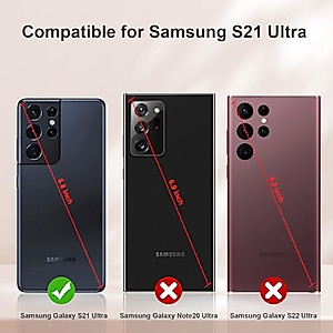 Bizzib for Samsung Galaxy S21 Ultra Case Leather Wallet with Card Holder[ RFID Blocking] 360 Full Shockproof Protection Magnetic Closure Phone Cover & Wrist Strap for Galaxy S21 Ultra 6.8-Burgundy