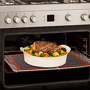 Maedack Silicone Pastry Mat - 30x40cm Non-Slip Micro-Perforated Oven Mat Silicone Biscuit Baking pad Pizza Cake Baking Pan Mat Oven Bakeware Tools