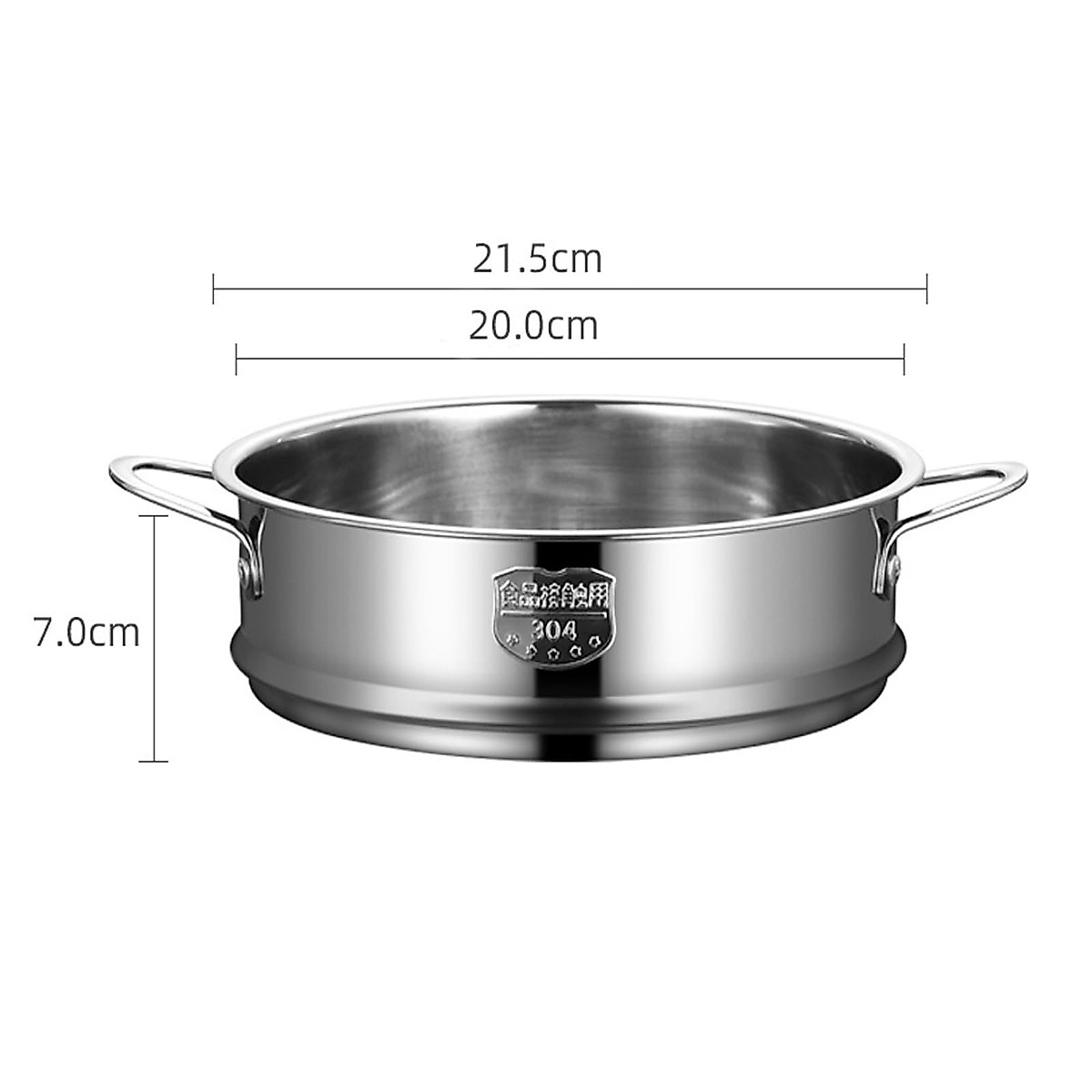 BinaryABC Stainless Steel Steamer Dumpling Steamer Food Steamer Basket Veggie Steamer Basket Rice Noodle Roll Steamer Insert Pot,20cm