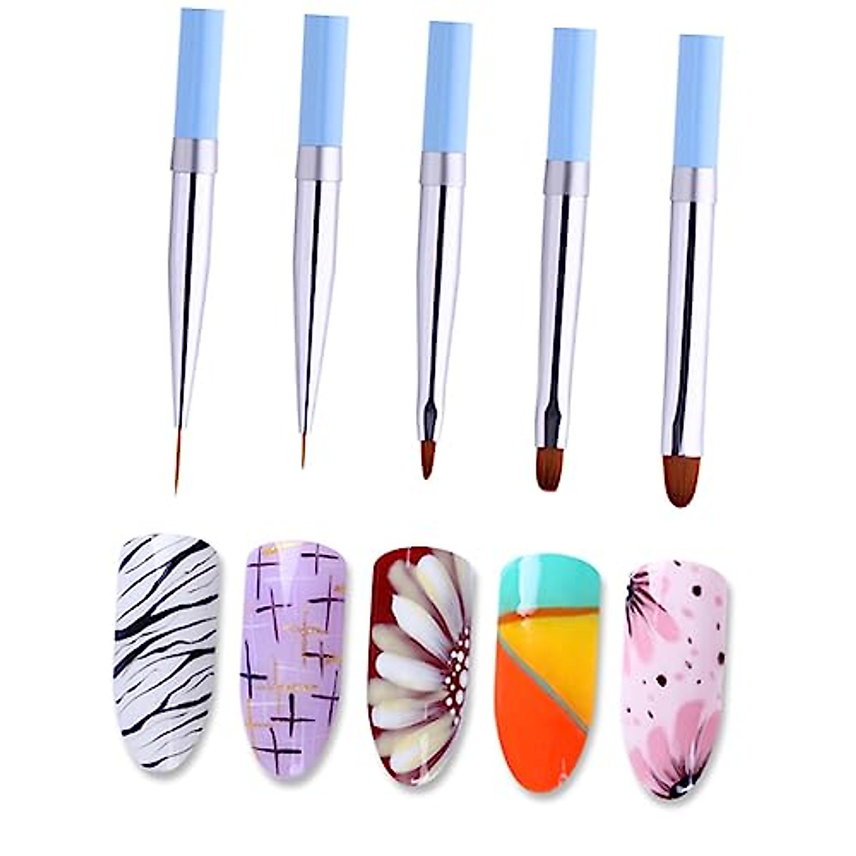 FRCOLOR 1Pc Nail Brush Pen nail painting pens nail liner brush nail brush acrylic brochas para uñas acrilicas gel nail brush nail pull pen girls nail art nail art tool Nail Pen Qiu Ju mix