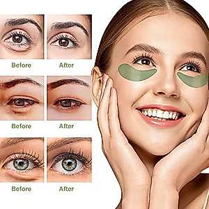 UIRPK Seaweed Tightening Eye Mask,60pcs Under-Eye Treatment for Tired Under-Eye Skin, Dark Circles, Eye Bags And Fine Lines,Seaweed Wrinkle Removal Tightening Eye Mask (60PCS)