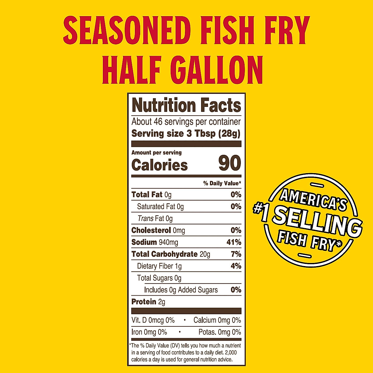 Louisiana Fish Fry Seasoned Fish Fry Seafood Breading Mix 2.88 Pound (Pack of 1) - Season and Cook All Your Fish, Shrimp, Oysters, Vegetables, and More to Crispy Perfection