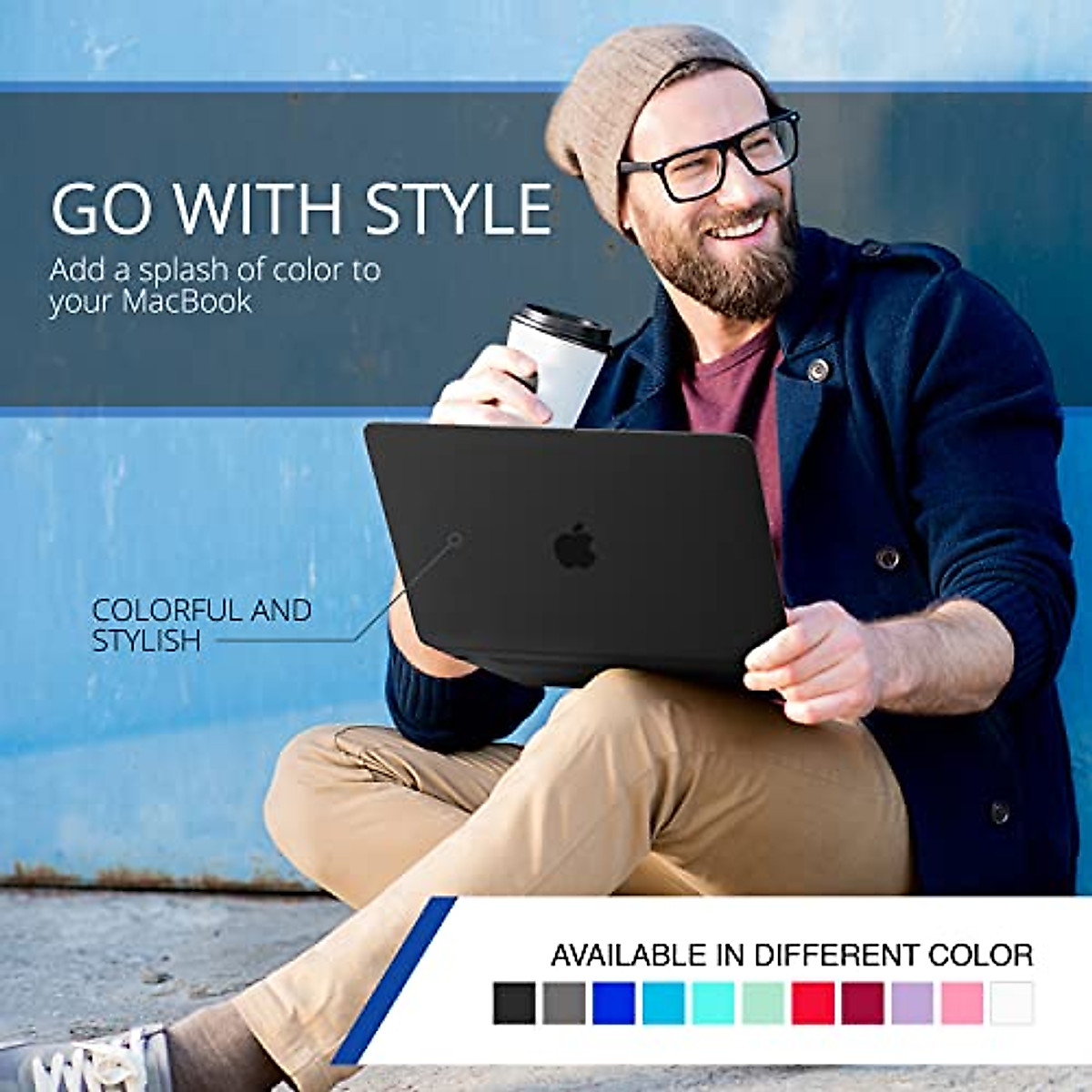 Kuzy Compatible with MacBook Air 13 inch Case 2020 2021 2018 MacBook Air M1 Case Hard Shell MacBook Air 2020 Case Cover A2337 MacBook Air Case A2179 A1932 Laptop Case MacBook Air 13 inch, Black