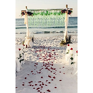 TINGE TIME Wisteria Artificial Flowers Garland, 12Pcs Artificial Wisteria Vine Silk Hanging Flower for Home Garden Outdoor Ceremony Wedding Arch Floral Decor