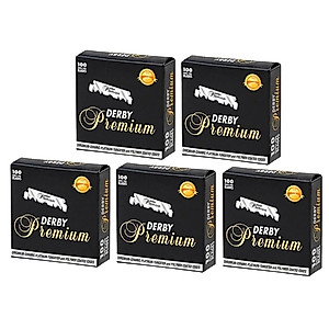 500 "Derby Premium" Single Edge Razor Blades for straight razor