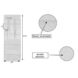 HOME4 Hanging Over The Door Storage Organizer Holder Compatible with Surprise Toys Dolls OMG Bar bie LOL (Clear)
