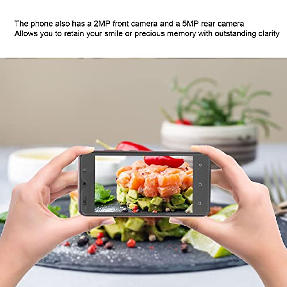 Dpofirs Unlocked Smartphone for Android 6, 5" FHD Screen, 2GB RAM 32GB ROM, 2200mAh Battery, GSM Unlocked Cell Phone, Facial Recognition, Dual SIM Slot Smartphone(Coffee Purple)