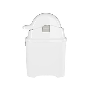 Foundations Mini Diaper Pail with Airtight Lid, Diaper Disposal for Childcare Centers and Homes, Use Any Bag, Durable & Odorless (White)