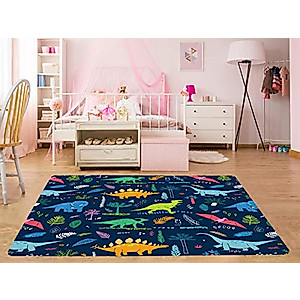 Area Rug Cute Dinosaur Area Rug for Living Room Bedroom Playing Room 5'x6'