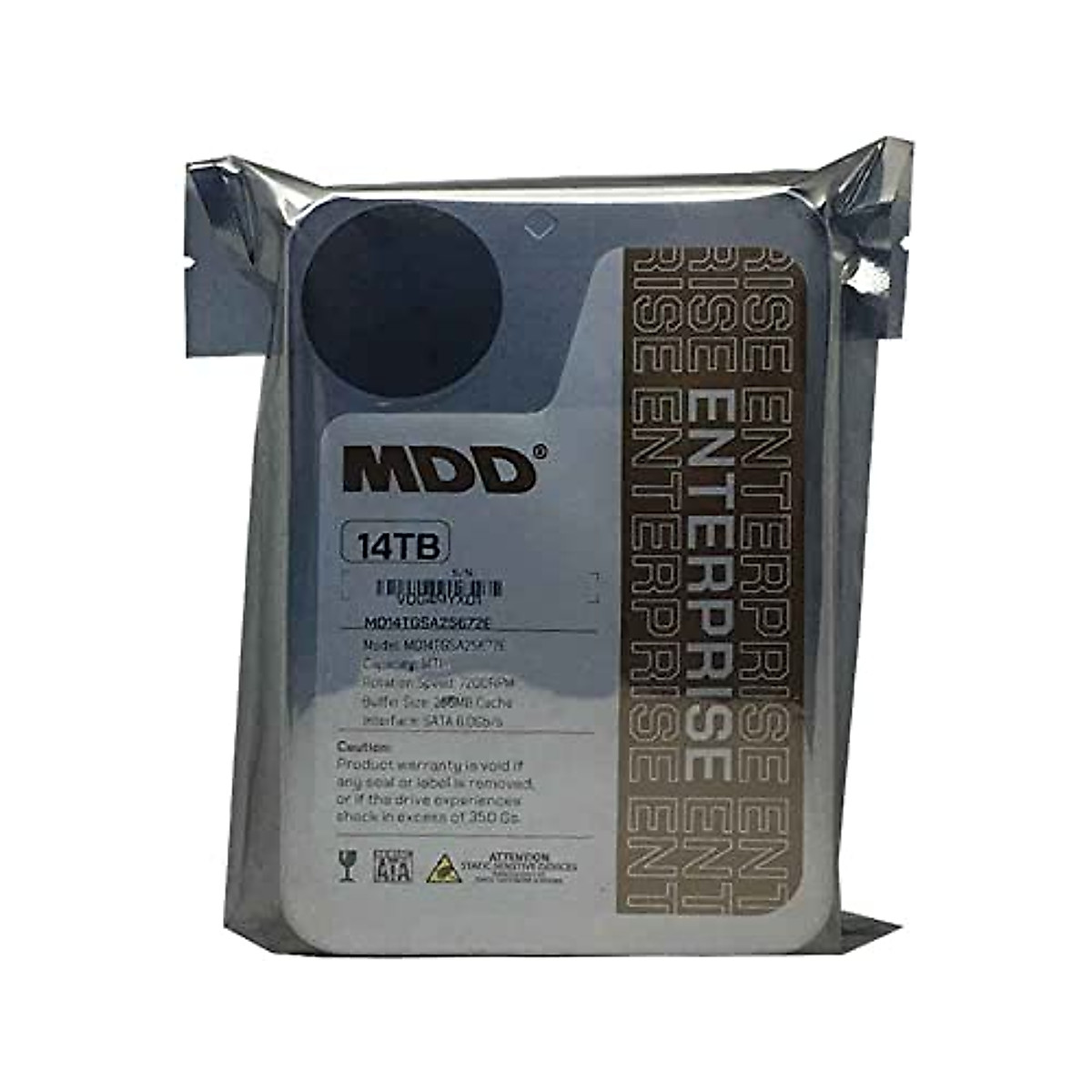 MDD (MDD14TSATA25672E) 14TB 7200 RPM 256MB Cache SATA 6.0Gb/s 3.5" Internal Enterprise Hard Drive - 5 Years Warranty