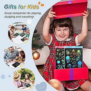2 Pack LCD Writing Tablet, Electronic Drawing Writing Board, Erasable Drawing Doodle Board, Doodle Pad Toys for Kids Adults Learning & Education, 8.5IN(Blue+Pink)