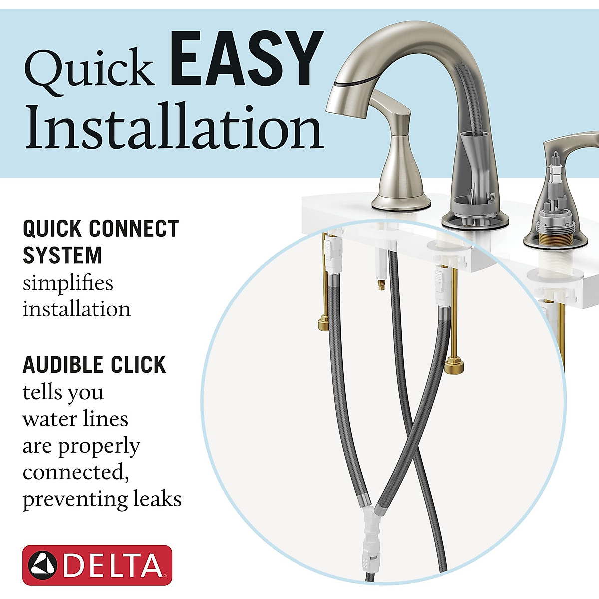 Delta Faucet Broadmoor Pull Down Bathroom Faucet Black, Bathroom Pull Out Faucet, Widespread Bathroom Faucet 3 Hole with Magnet Dock, Bathroom Sink Faucet, Matte Black 35765LF-BLPD