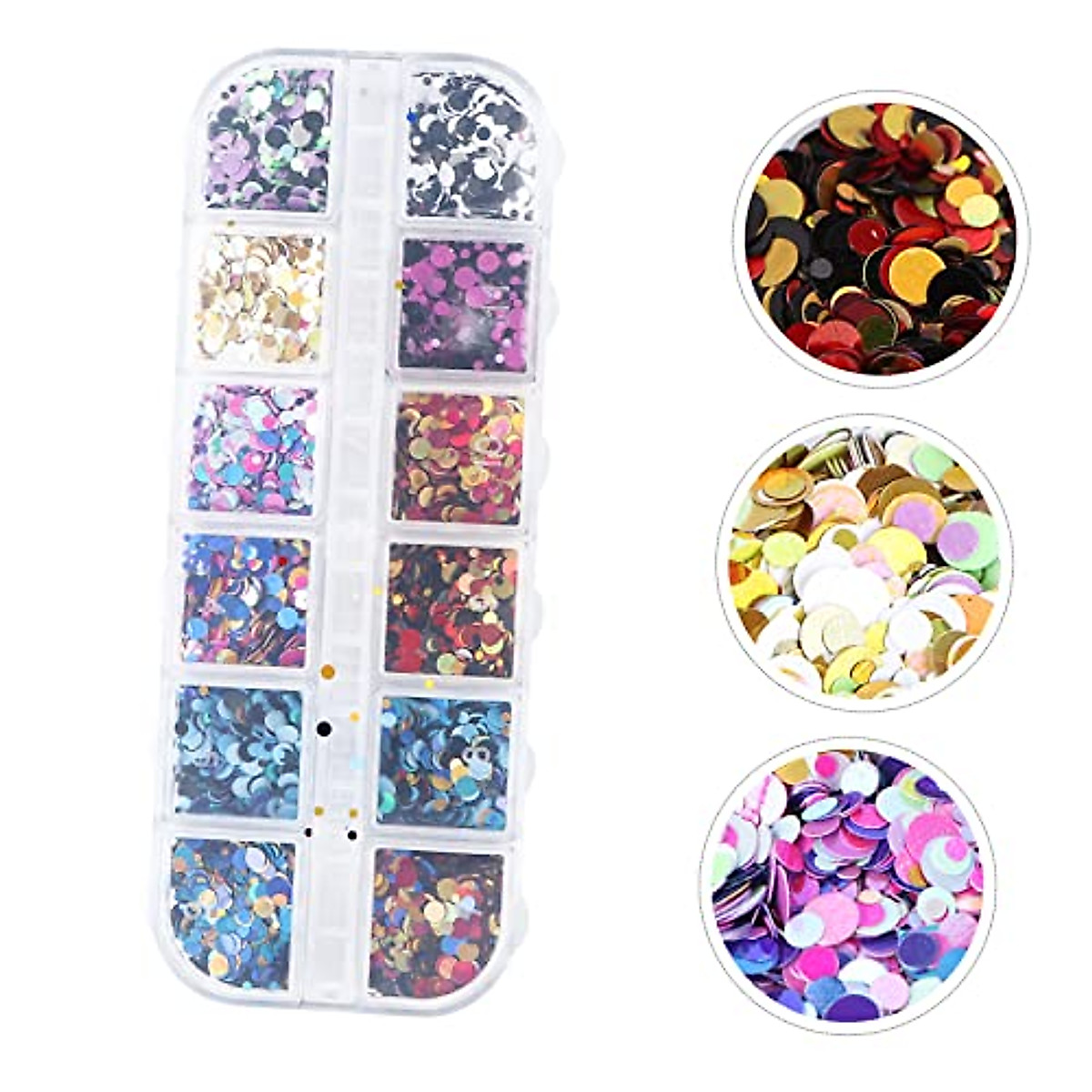 FOMIYES Acrylic Nail Set Bling Decor Kit De Manicura Glitter Flakes Nail Art Sequins Nail Shining Pieces Nail Art Accessory Nail Decoration Nail Flakes Confetti Nail Polish Decorate Flash