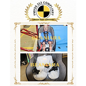 Crash and Flammability Tested,Child Car Seat Protector, Waterproof Anti Slip Piddle Pad for Infant Child Carseat, Booster, Stroller, Dining Chair (Black)