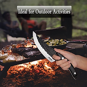 Huusk Collectible Knives Chef Knife & Meat Knife with Leather Sheath and Gift Box…