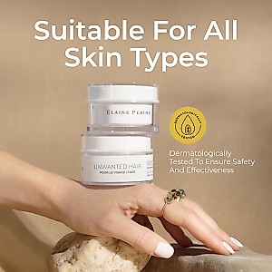 ELAINE PERINE Facial Hair Inhibitor Cream - Permanent Face Hair Solution for Women - Stop Hair Growth with Natural Ingredients - Made in Germany