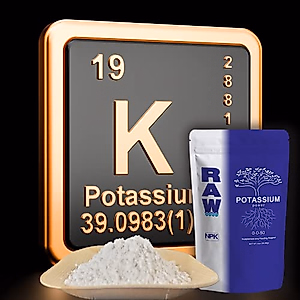 RAW- Potassium Health Element for Plant Growth Increase Fruiting and Flower Production Plant Feeding Supplement for Horticultural use Indoor Outdoor 2 oz