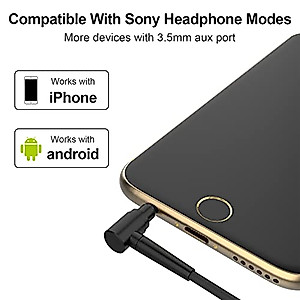 Xivip WH-1000XM3 Headphones Audio Cable,3.5mm Headphones Audio Cable,4.9 ft Aux Cord Compatible with Sony WH-1000X WH-H900N MDR-1AM2 MDR-10R MDR-ZX770BN MDR-100ABN Headphones (Black)