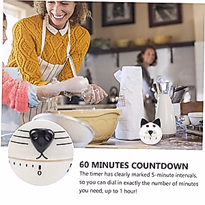 2 Pcs Kitchen Timer Egg Boiler Timer Hour Glass Timer for Mechanical Timer Wind up Kitchen Timer Visual Timer 60 Minute Countdown Timer with Alarm Digital Kitchen Timer White