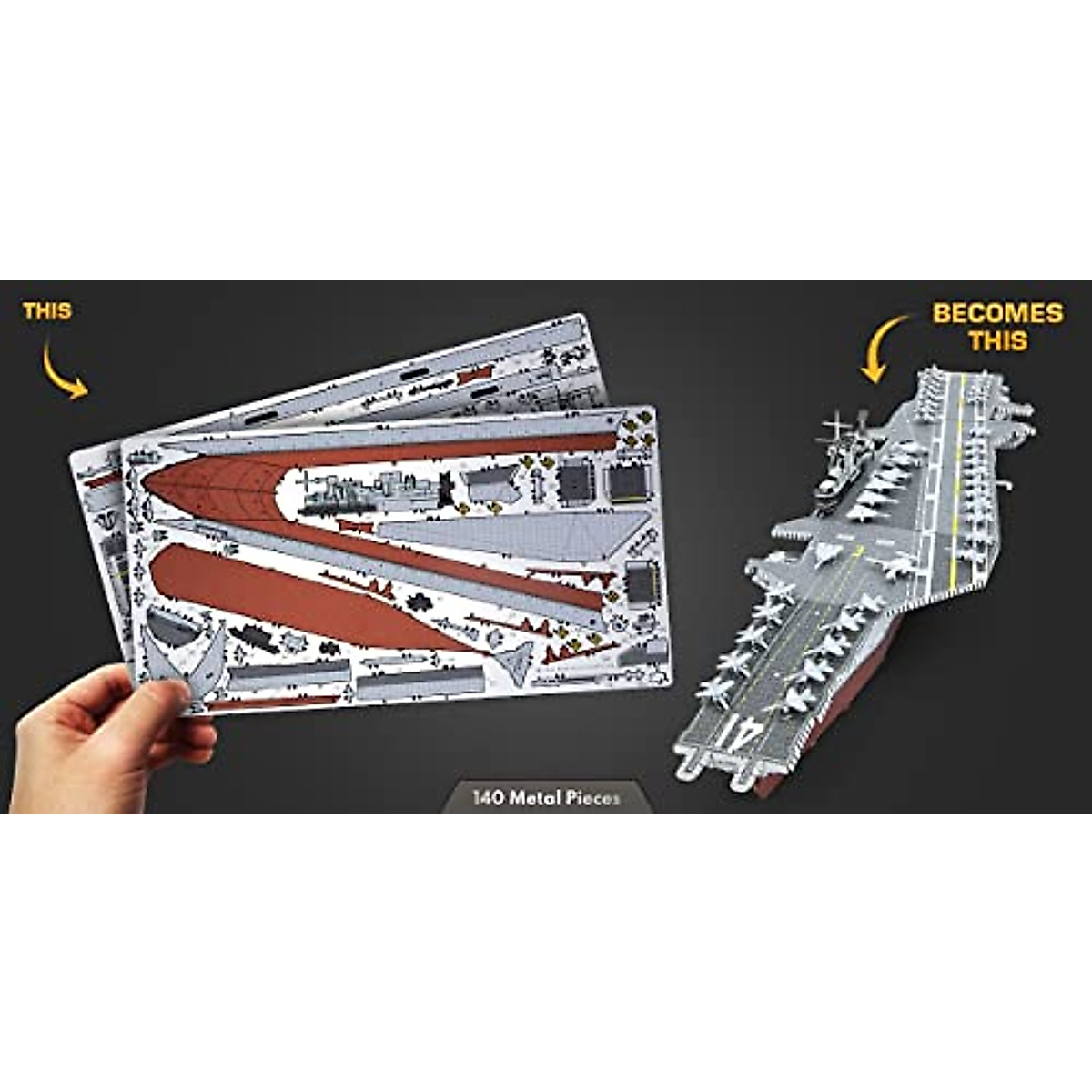 Metal Earth Premium Series USS Midway Aircraft Carrier 3D Metal Model Kit Fascinations