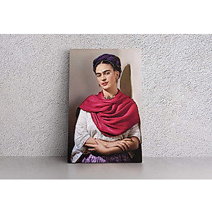 MW MERWEZI Frida Kahlo Poster Painting Canvas Wall Art Home Decor Framed Art (20"x30" Stretched on Wood)