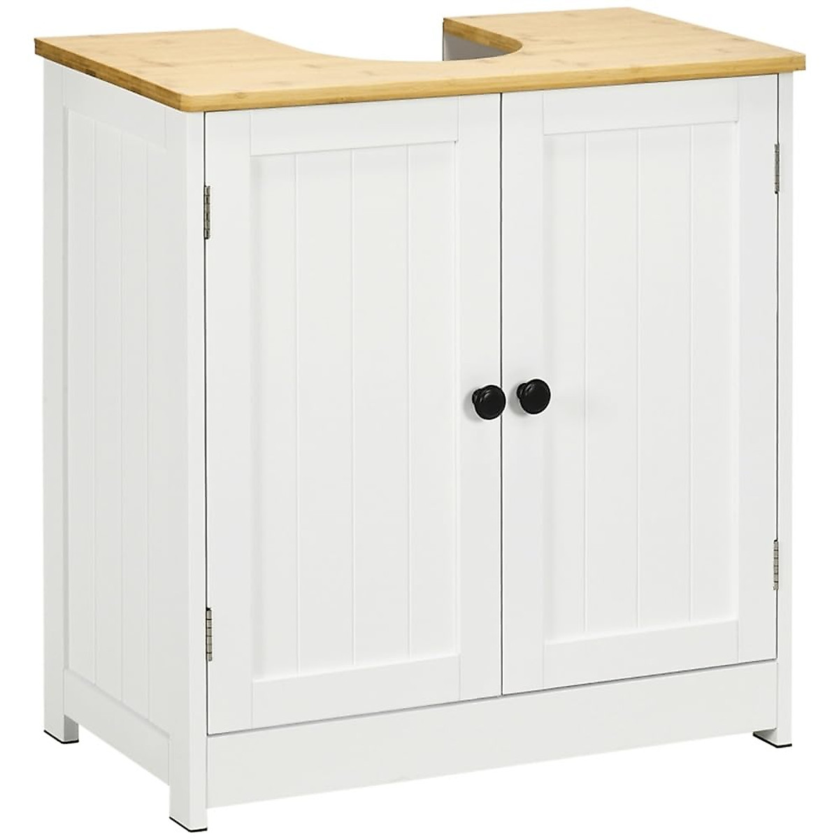 Pedestal Sink Storage Cabinet with 2 Doors Traditional Under Sink Cabinet Bathroom Space Saver Organizer with Adjustable Shelf White Bathroom Vanity Cabinet,Bathroom Sink Vanity 23.5"W X 13"D X 23.5"H