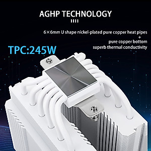 Thermalright Peerless Assassin 120 White CPU Air Cooler, 6 Heat Pipes,TL-C12W PWM Fan,Aluminium Heatsink Cover, AGHP Technology, for AMD AM4/AM5/Intel LGA 1700/1150/1151/1200/2066/2011 (PA120 White)