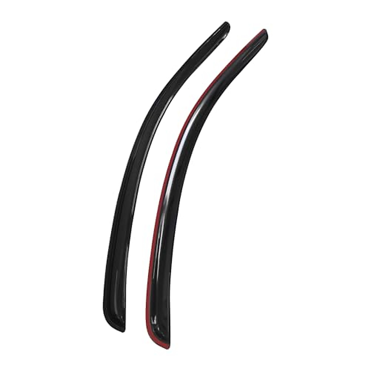 Window Visor Compatible with 2010-2014 Ford Mustang Coupe(Not Fits Convertible), Acrylic Smoke Tinted 2PCS Sun Rain Shade Guard Wind Vent Air Deflector by IKON MOTORSPORTS, 2011 2012 2013