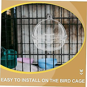 Toddmomy Bird Bathtub Bird Cage Parakeet Bird Bath Birds Supply Bathing Tub for Small Birds Bird Tub Pet Bird Bath Bird Bath for Cage Bird Hanging Bathtub Parrot Cage Bathtub Plastic