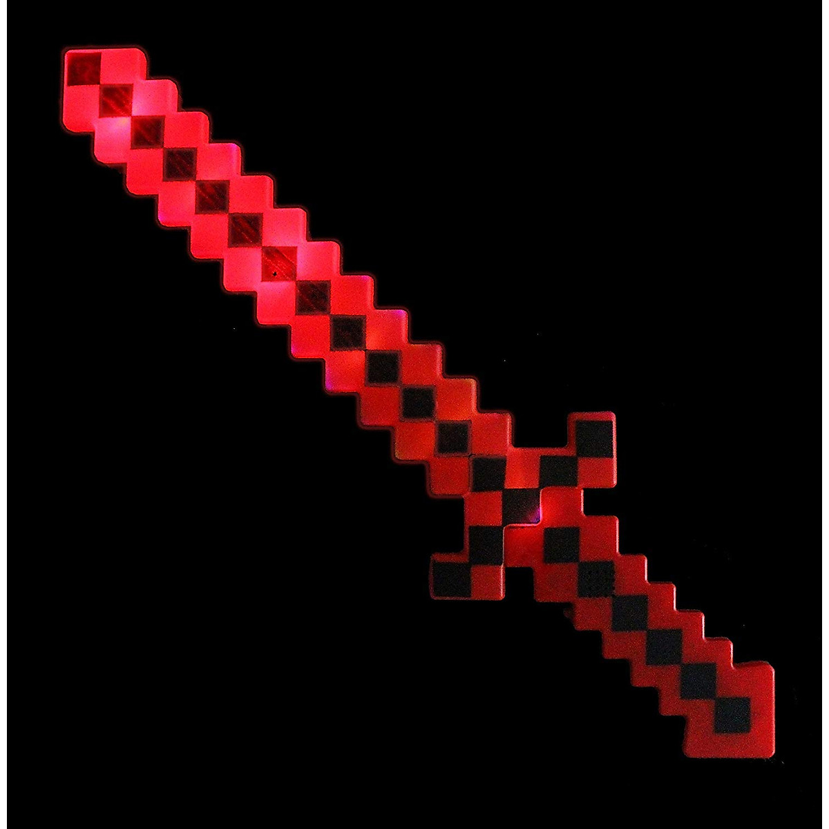 P&F Pack of 4 Light Up Classic Diamond Pixel Sword with Color Led Flashing & Sound