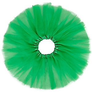 4 Layered Ballet Skirts for Girls Birthday Party Tutu Skirt w/Hairbow Girls Tutu Skirt Toddler Tulle Skirt, Dark Green Tutu, 2-5 Years