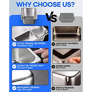 WantJoin 1/6 Size Hotel Pan,12 Pack 6 Inch Deep Commercial Steam Table Pans,Stainless Steel Steam Pan Restaurant Anti Clogging Steamer for Party,Restaurant,Hotel