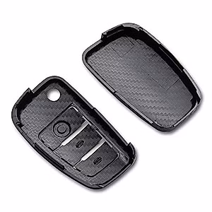TANGSEN Flip Key Fob Case Personalized 3D Carbon Fiber Emboss ABS Plastic Protective Cover for Audi A1 A3 A4 A5 A6 A8 Q3 Q5 Q7 R8 RS4 S3 S4 S5 S6 S8 TT Quattro 3 4 Button Keyless Entry Remote