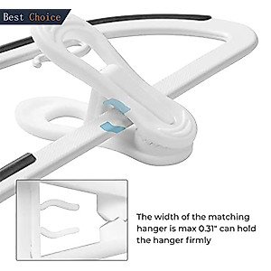 30pcs Plastic Hanger Clips,Kids Baby Clothes Clips, Multi-Purpose Clip,Strong Finger Pants Hangers on Hanger (White)
