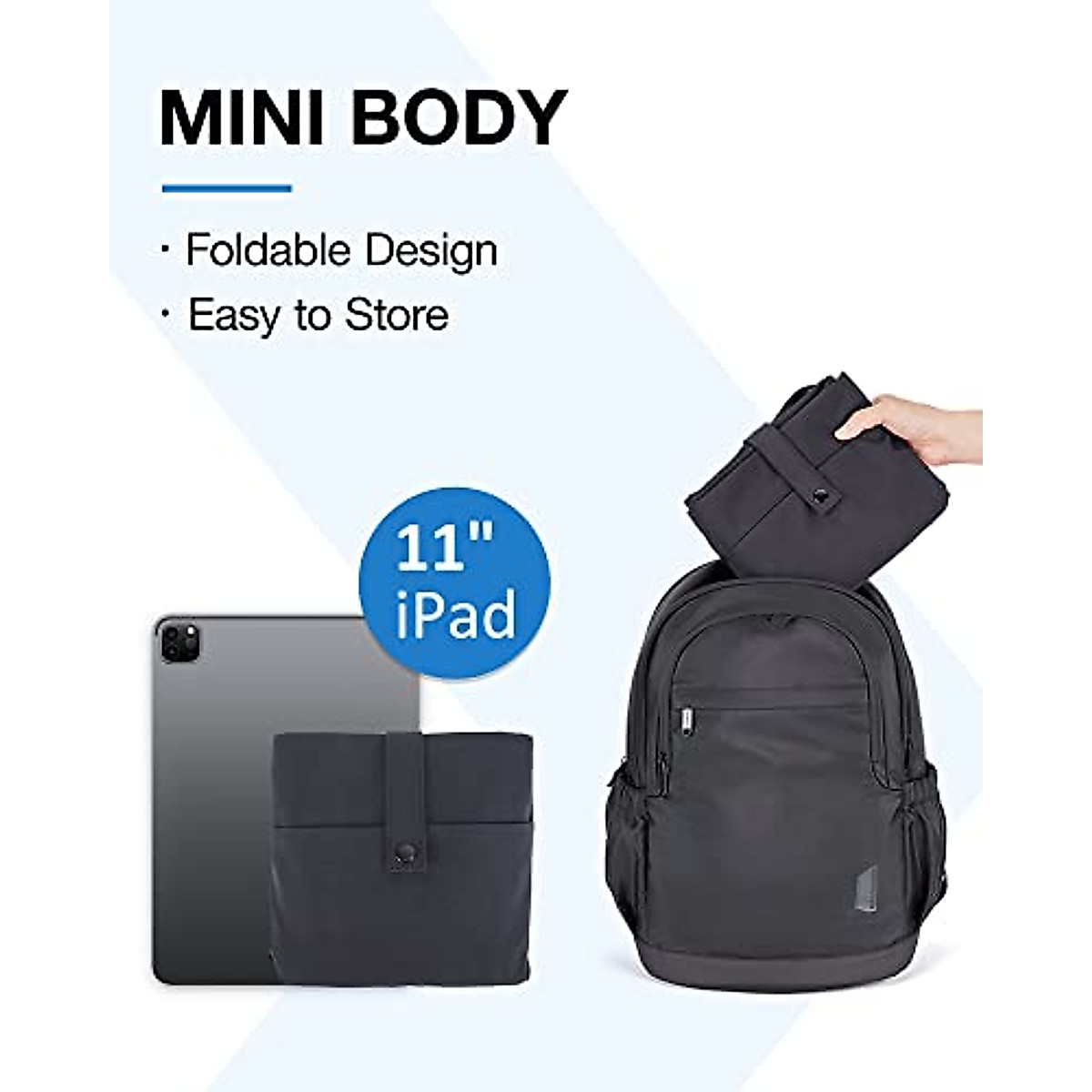 Foldable Duffle Bag, BAGSMART 29L Tote Travel Bag Gym Sports Bag for Women, Carry On Luggage Weekender Overnight Bag for Travel Essentials(Black)