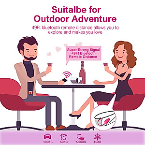 APP Remote Control G-spot Panty Vibrator, Pink Fun Long Distance Bluetooth Wearable, Rechargerable Adult Sex Toys More Than 10 Vibrations for Women and Couple, Female Toy