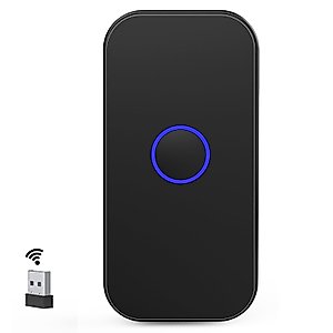 Alacrity Bluetooth Barcode Scanner Portable 1D USB Laser Mini Bar Code Reader 3-in-1 Bluetooth & USB Wired & 2.4G Wireless Bar Code Reader Scanner Compatible Windows, Mac,Android, iOS or Phones