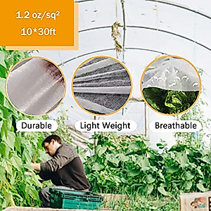 FINEST+ Plant Covers Freeze Protection 10ft×30ft, Reusable Floating Row Cover for Cold Weather, Garden Winterize Cover for Winter Frost Protection