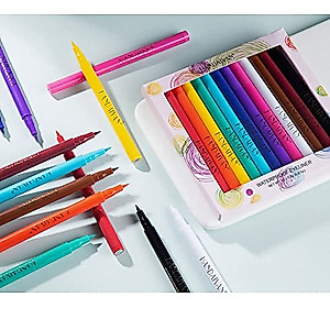 BestLand 12 Colors Matte Liquid Eyeliner Set Rainbow Colorful Neon Eyeliner Pencil Pigmented Waterproof Smudgeproof Long Lasting Gel Eye Liner Christmas Makeup Gift Kit for Women (Set E)