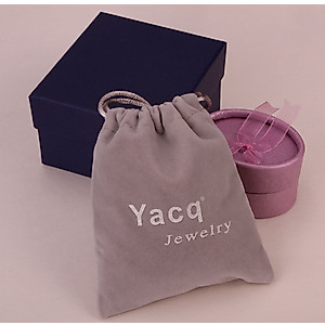 YACQ Women's Angel Wings Stretch Rings Fit Finger Size 7 to 9 - Elastic Soft Band Perfect for Arthritis - Lead & Nickle Free - Silk Scarf Holders - (1-1/2 H x 1-1/5 W) Inches (Gold)