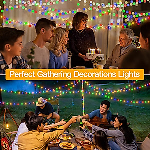 Ollny Christmas Lights 800LED 262FT Plug in, IP67 Waterproof Green Wire Outdoor Christmas Lights with Remote, 8 Modes with Timer Christmas Tree Lights for House Indoor Xmas Decorations (Multicolored)