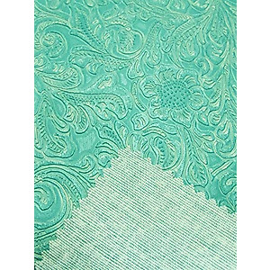 DuroLast™ Vintage Western Floral Pu Leather Fabric by The Yard DIY Upholstery Accessories Fashion (Nugget)