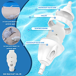 Upgraded G52 Polaris Backup Valve Replacement Kit fit for Po-laris 180, 280, 380, 480, 3900 Pool Cleaners