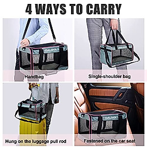DALIAN Dog ​Soft-Sided Carriers, Airline Approved Pet Carrier for Travel, Maximum Pet Weight 18 Pounds