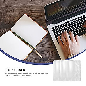 Operitacx 3pcs A5 Clear Book Covers Textbook Protector Covers Transparent Reusable Soft Book Case Notebook Sleeve Slipcases Magazines Jacket for Students Office